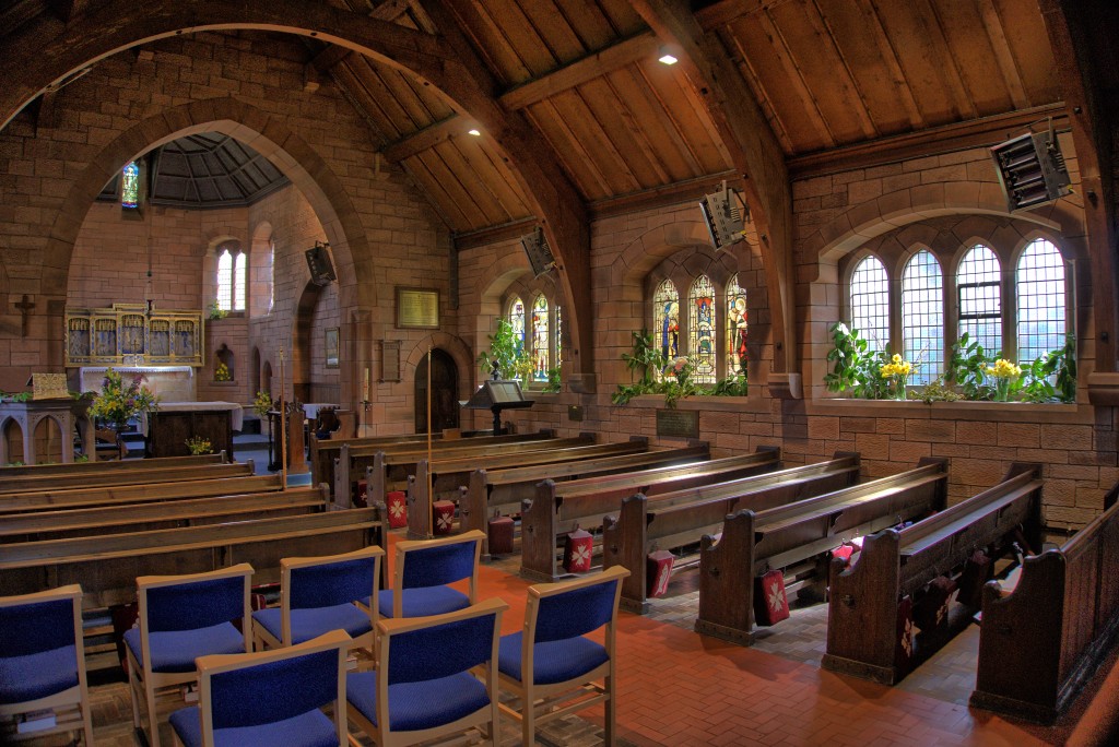 main church inside facing front | All Saints, Lockerbie